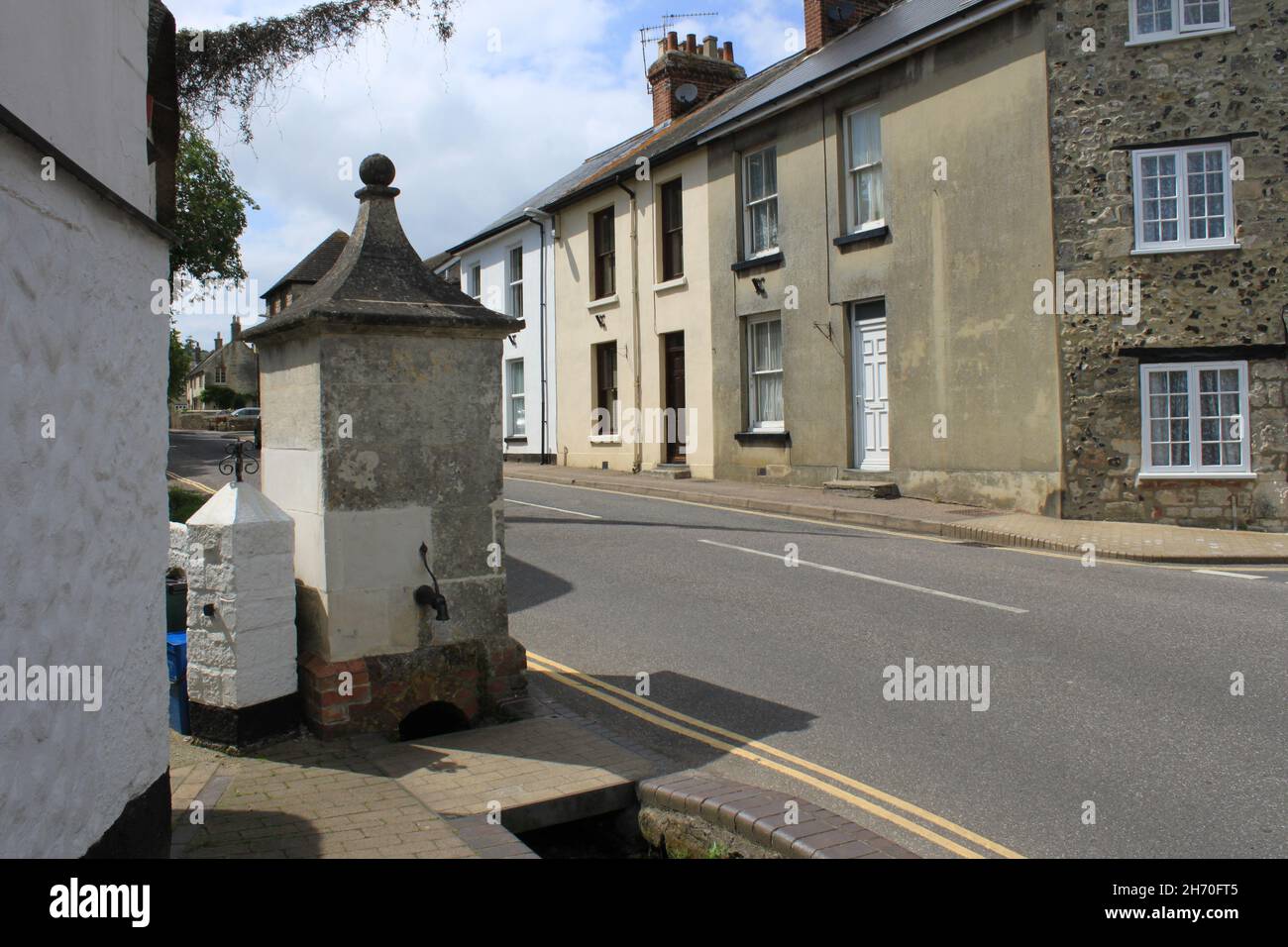 Beer spring. High street. The England south west coast path. Beer ...