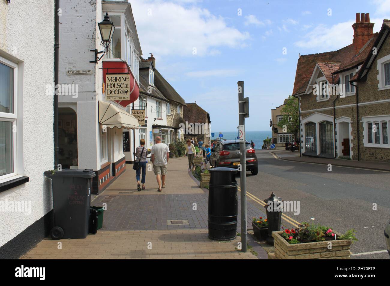 Marine House at Beer. The England south west coast path. Beer. South ...