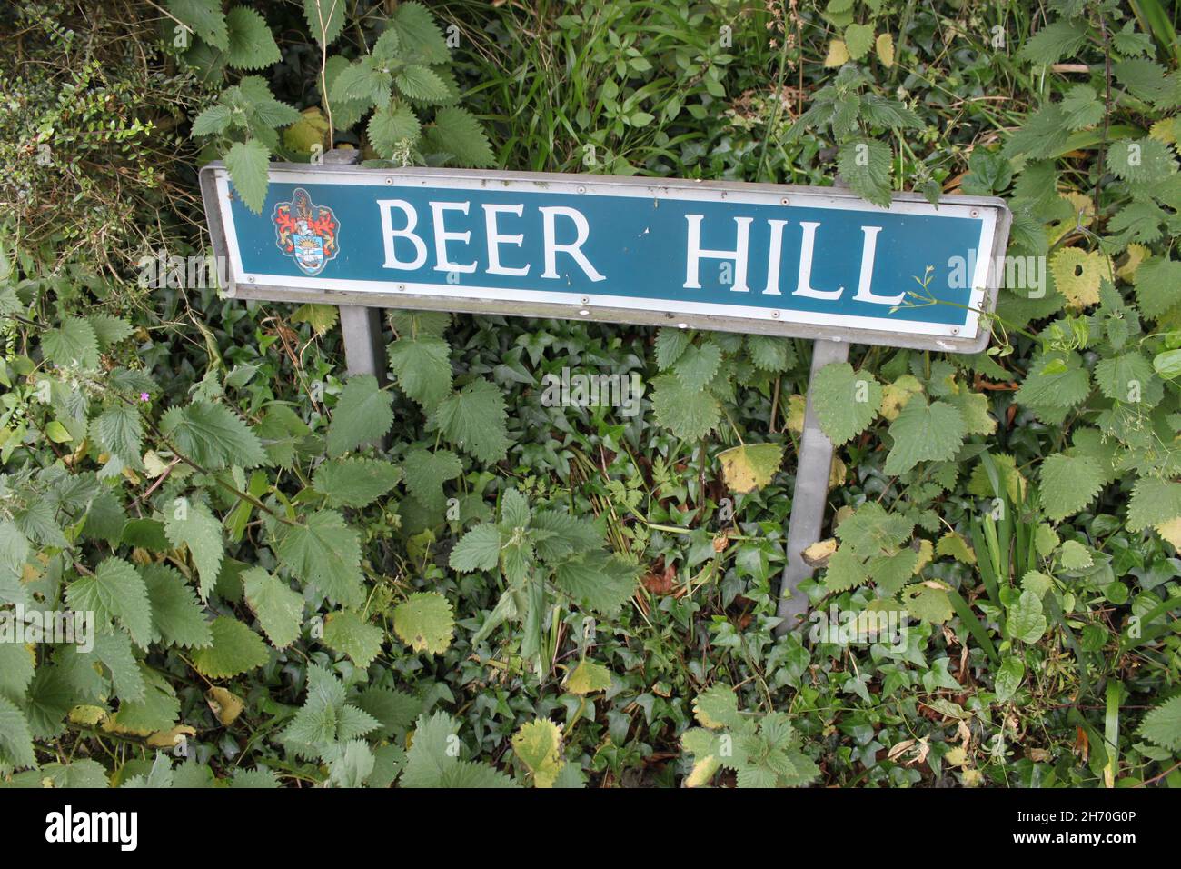 Bill hill road sign. The England south west coast path. Beer. South ...