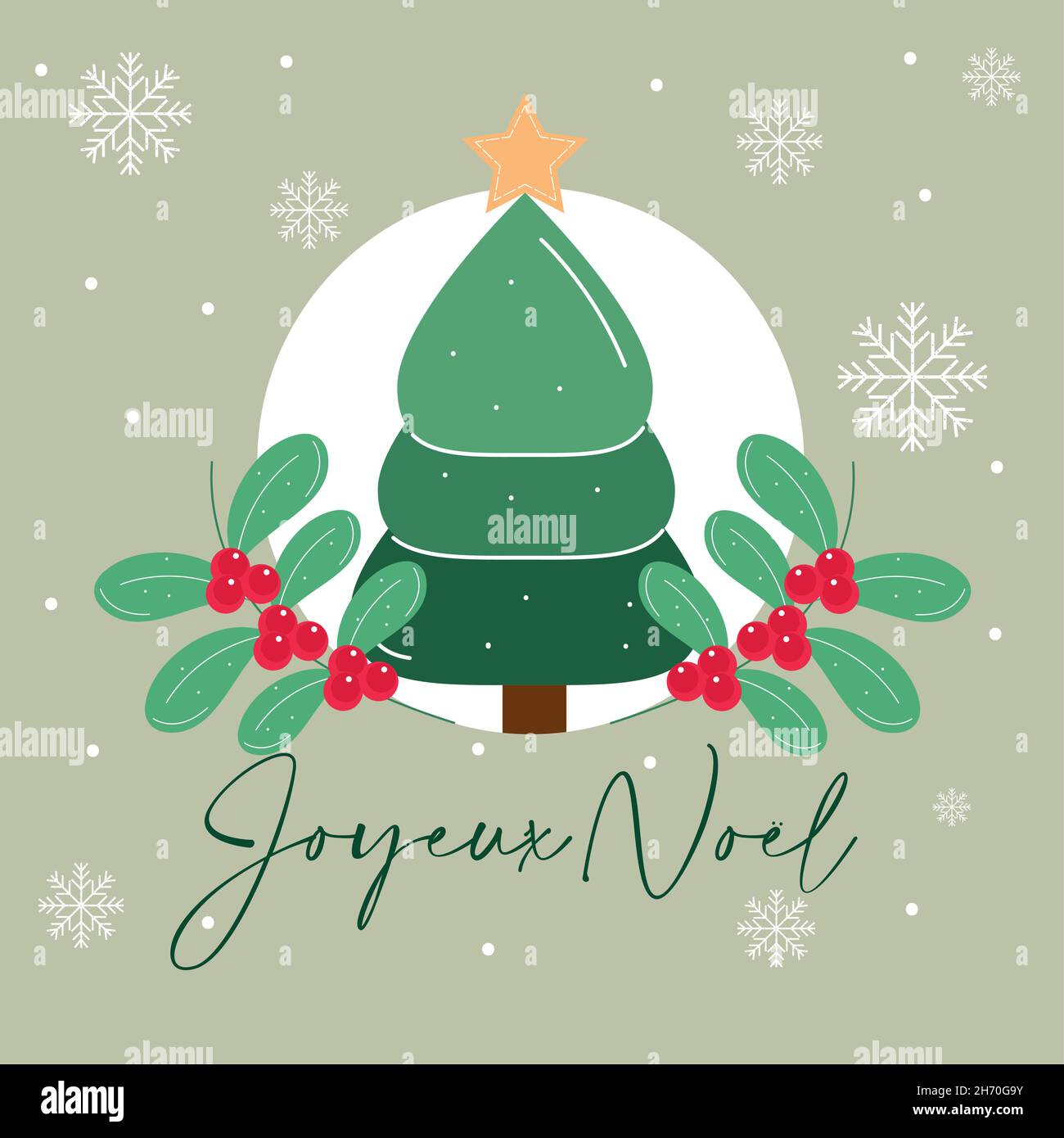 joyeux noel greeting card Stock Vector Image & Art - Alamy