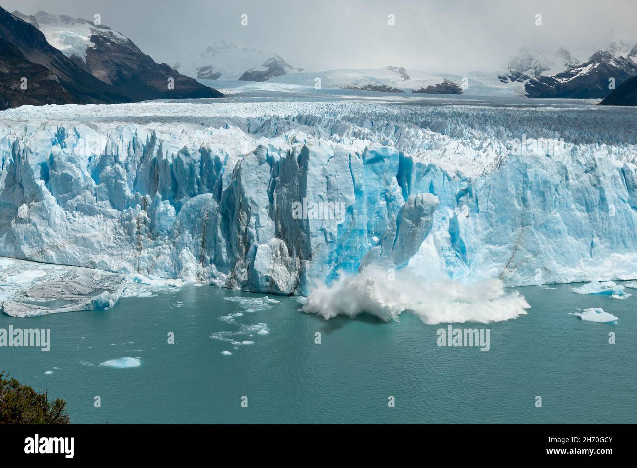 Large chunk of ice is breaking off the Perito Moreno Glacier Stock ...