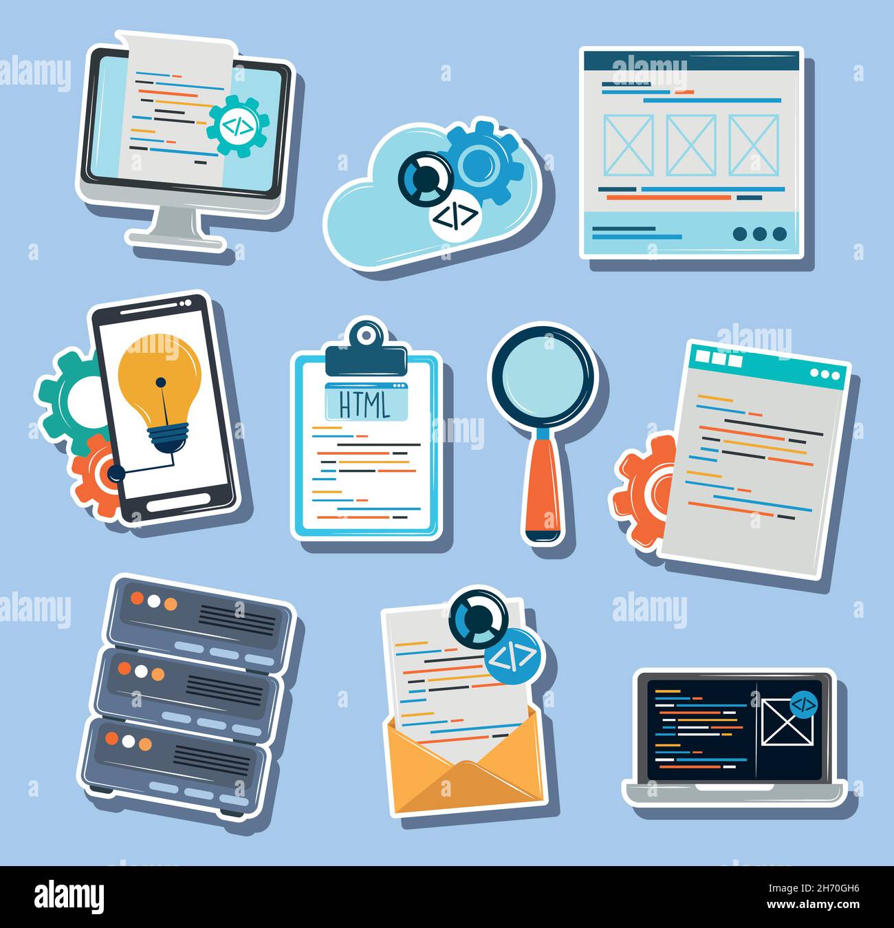 web development and optimization Stock Vector Image & Art - Alamy