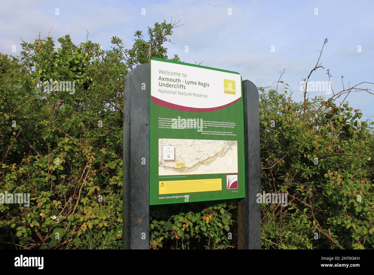 Axemouth - Lyme Regis undercliffs tourist information board. The ...