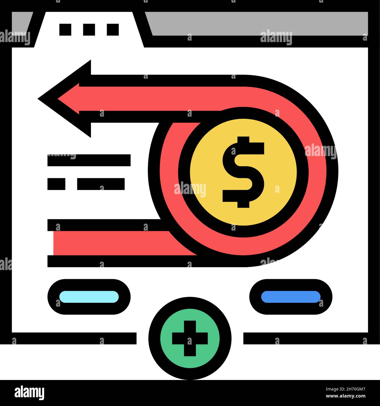 money back color icon vector illustration Stock Vector Image & Art - Alamy