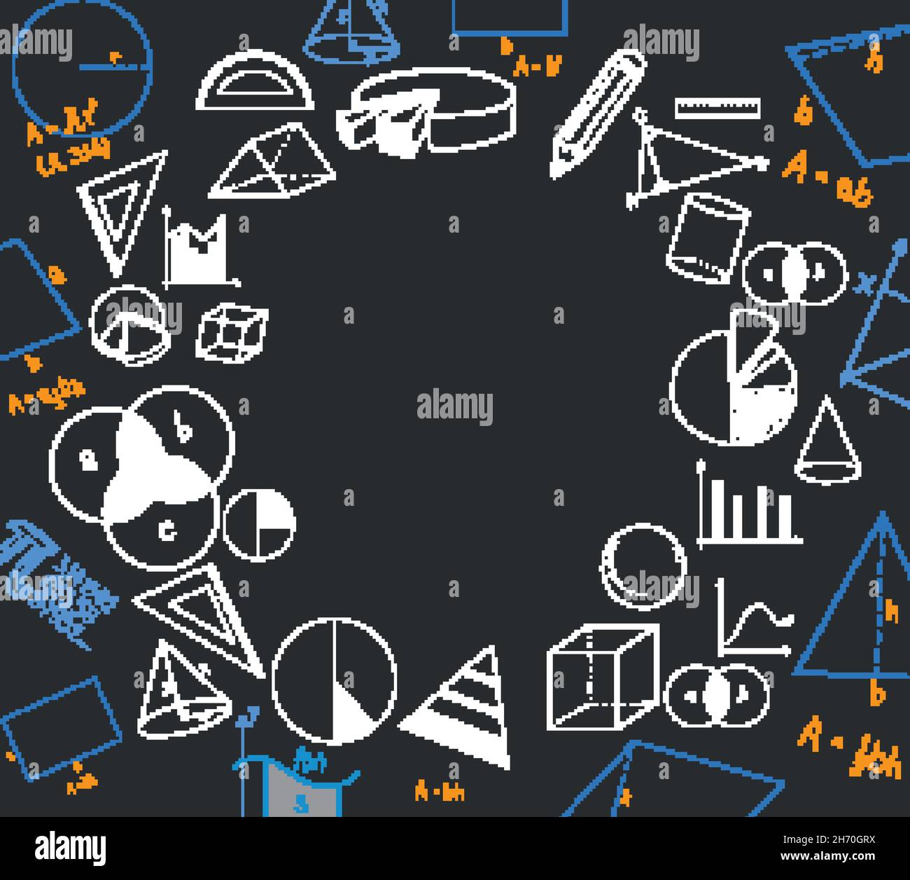 Doodle math objects border illustration Stock Vector Image & Art - Alamy