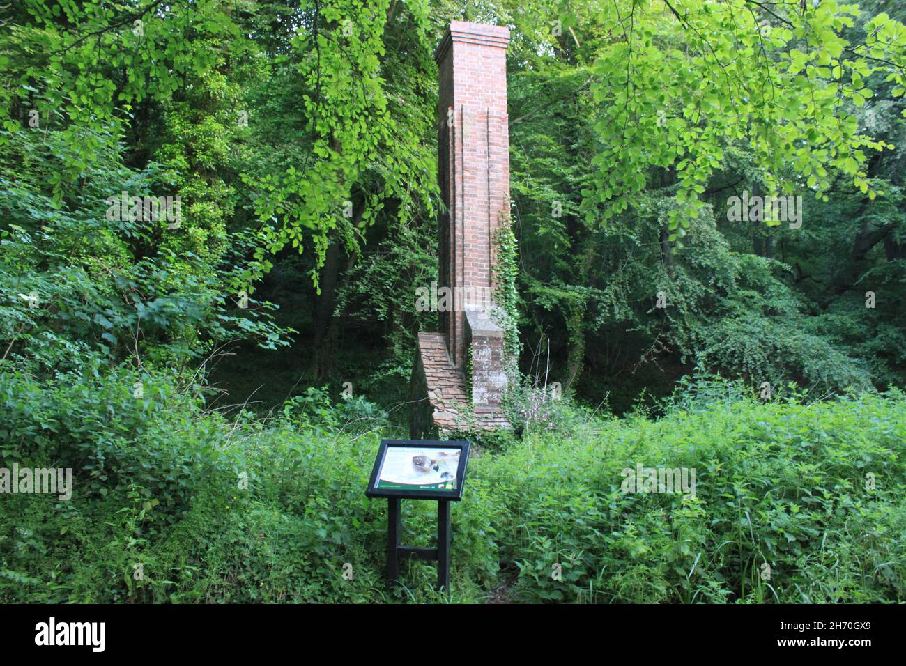 Rousdon cliffs ruins. The England south west coast path. South Devon ...