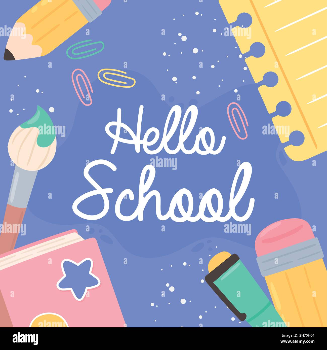 hello school background Stock Vector Image & Art - Alamy