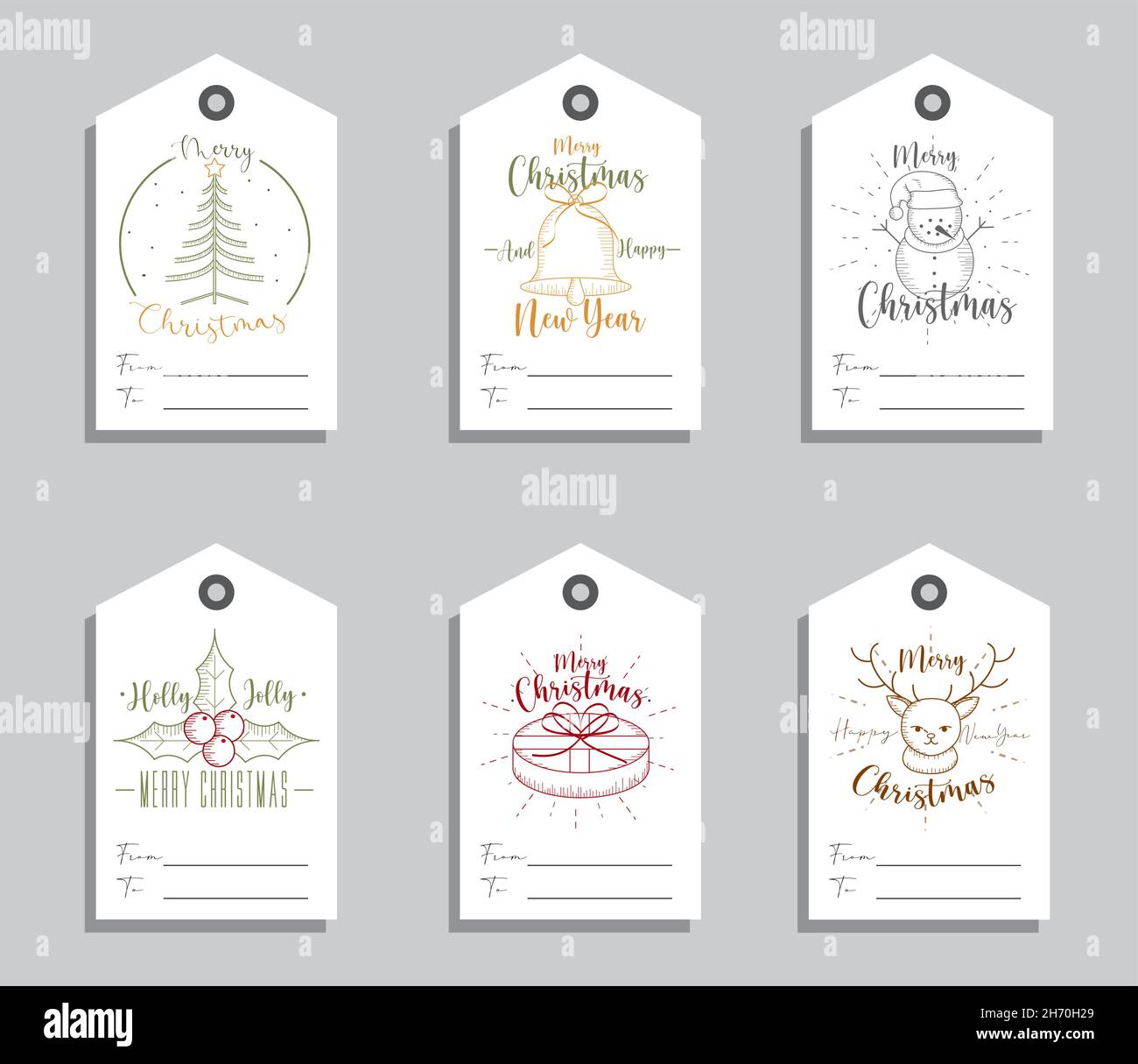 christmas gift tags icons Stock Vector Image & Art - Alamy