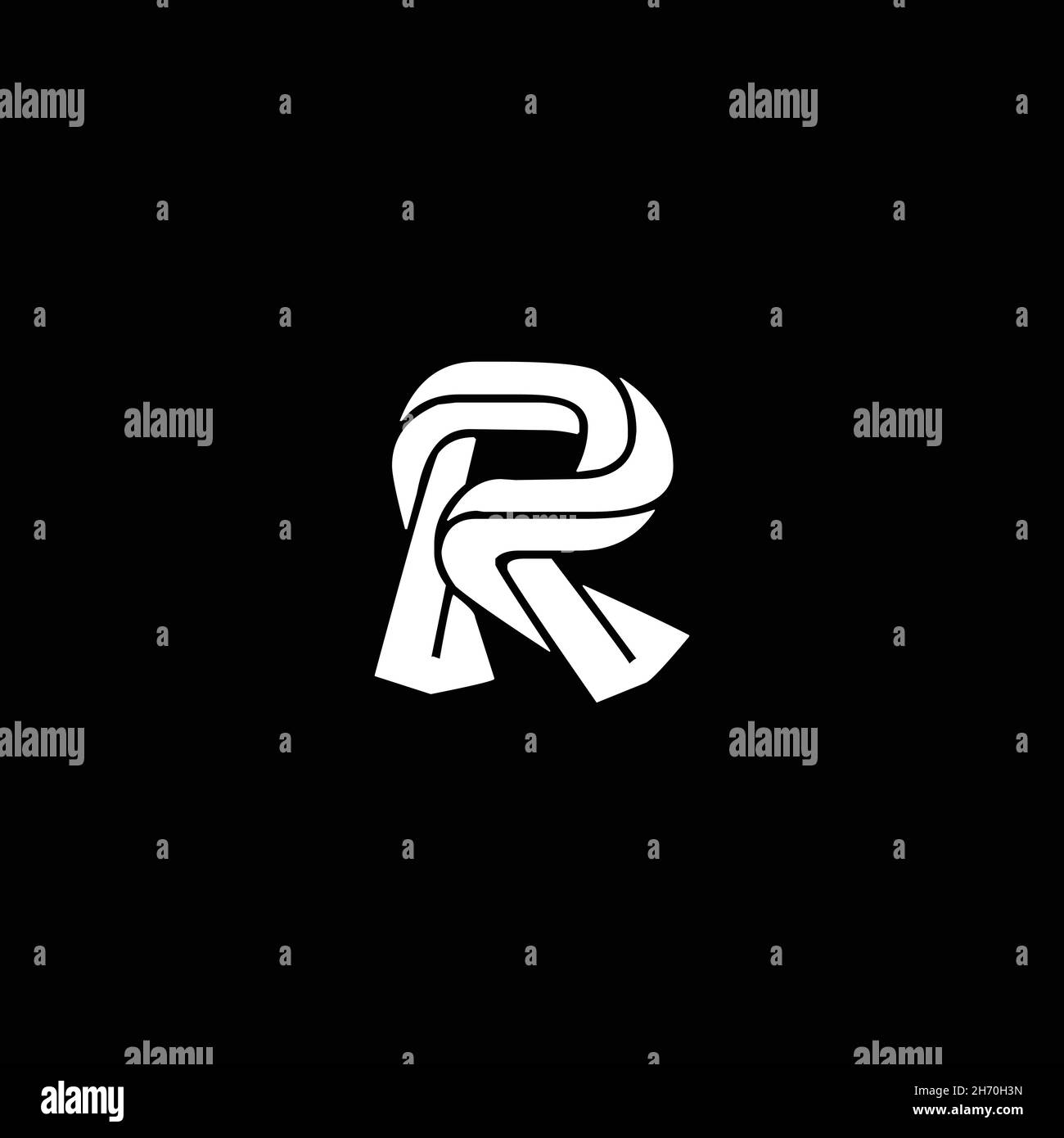 Creative Innovative Initial R logo. R Letter Minimal luxury Monogram ...