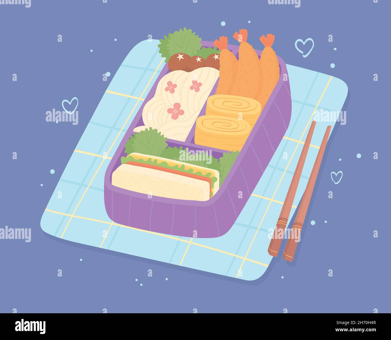 Bento box and chopsticks Stock Vector Images - Alamy