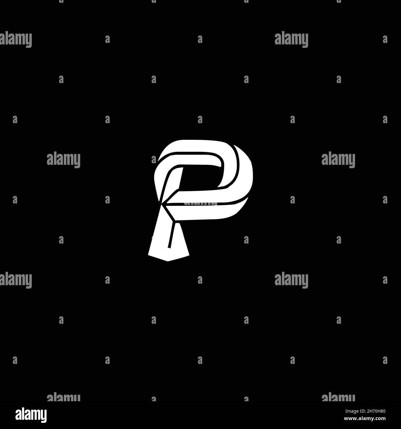 Creative Innovative Initial P logo. P Letter Minimal luxury Monogram ...