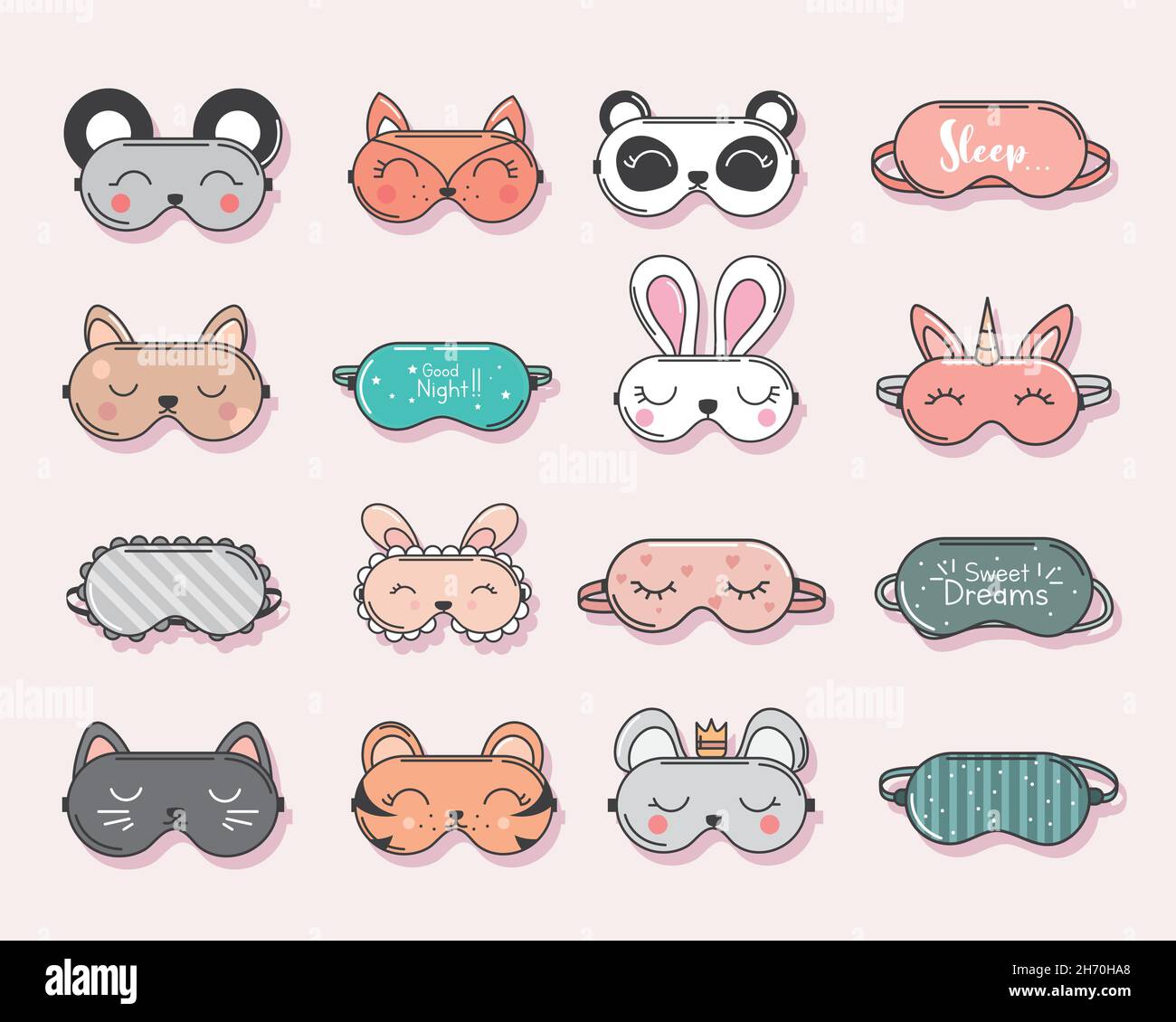 Masks of animals Stock Vector Images - Alamy