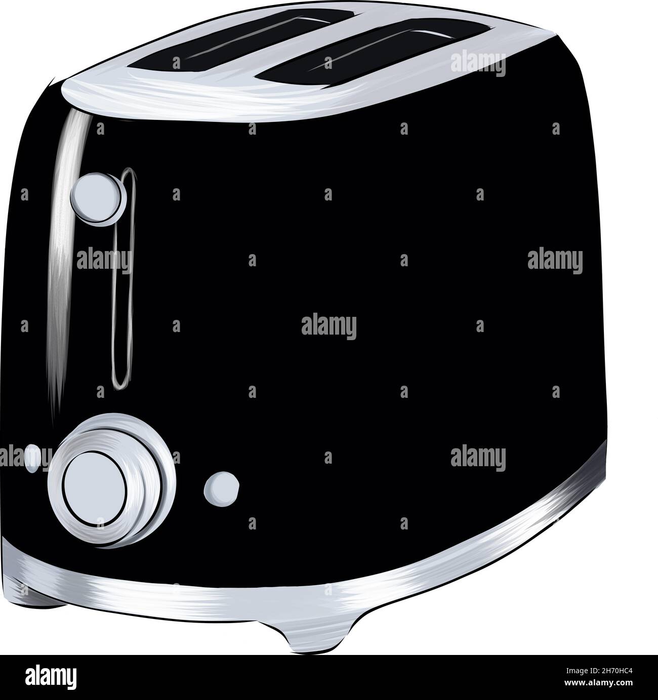 Toaster from multicolored paints. Splash of watercolor, colored drawing ...