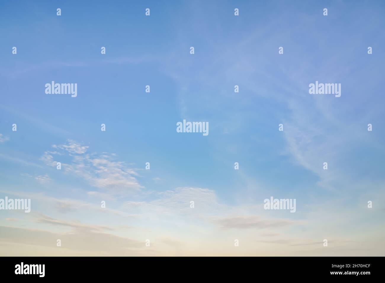 Summer blue sky cloud gradient fade white background. Beauty clear ...