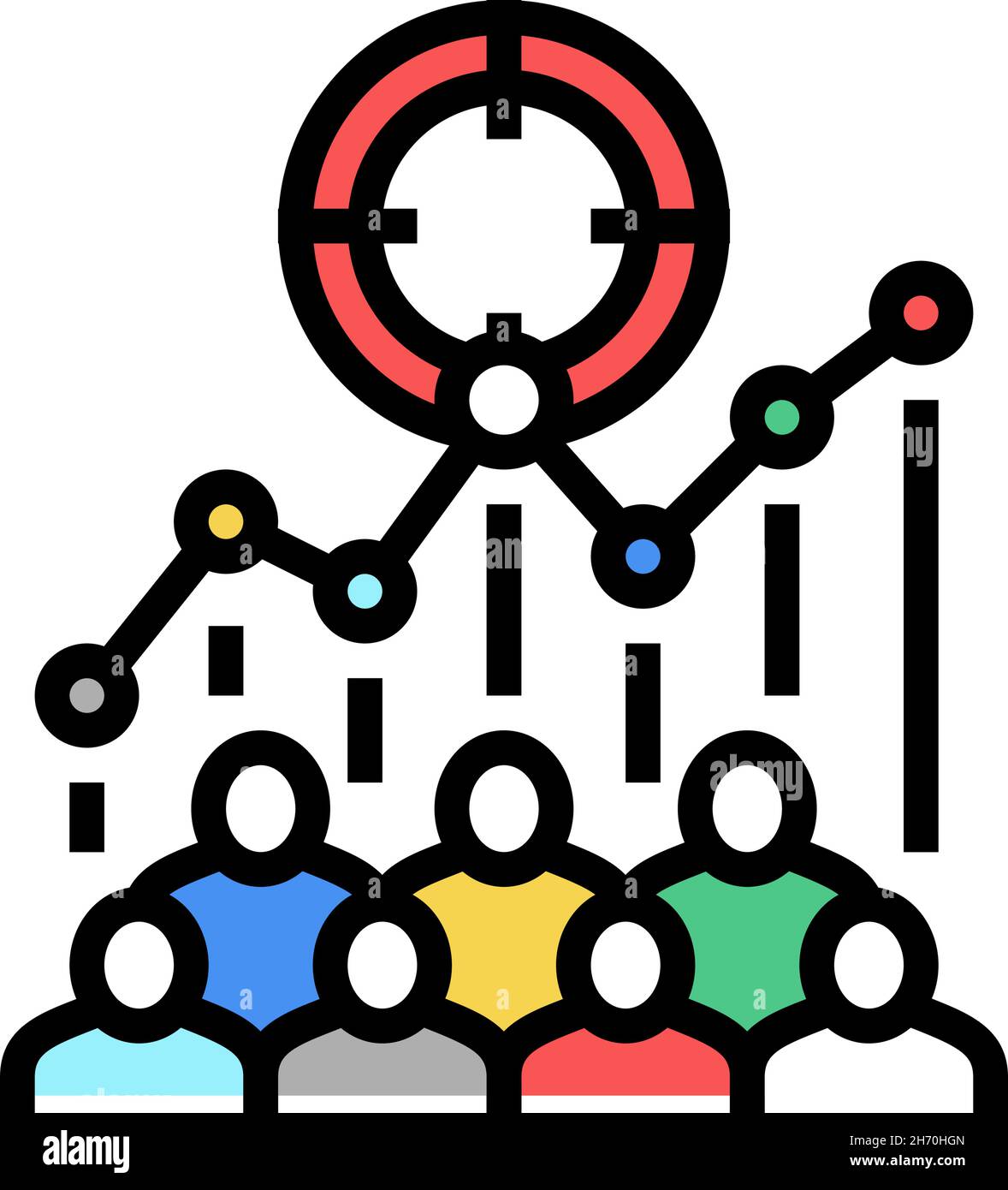 audience customer color icon vector illustration Stock Vector Image ...