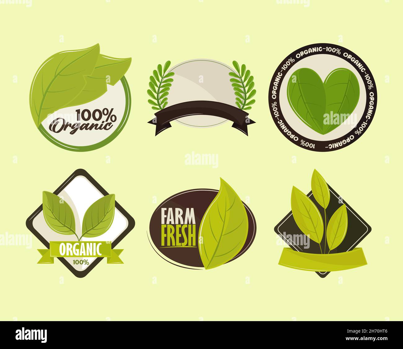 labels for organic products Stock Vector Image & Art - Alamy