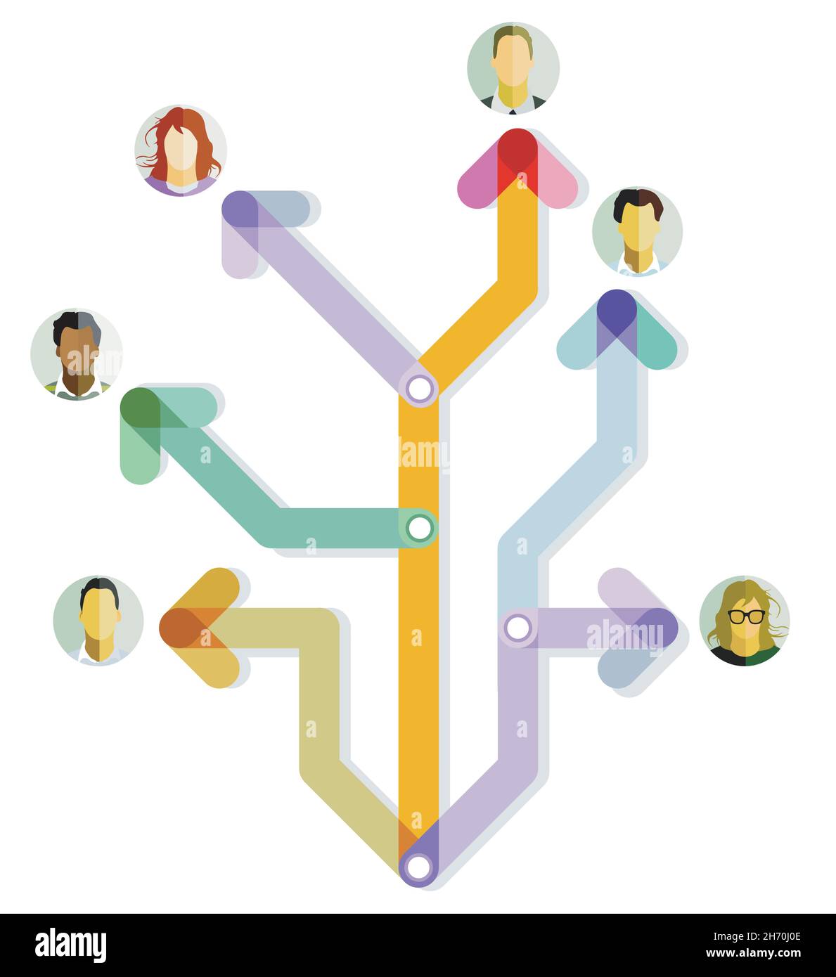 Team collaboration illustration Stock Vector Images - Alamy