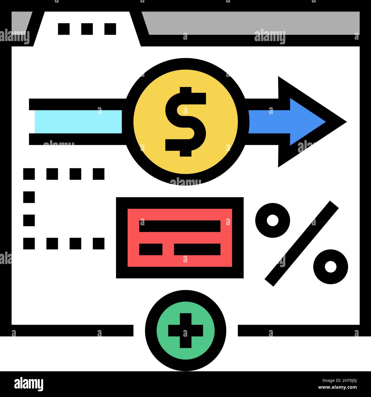 commission money color icon vector illustration Stock Vector Image ...