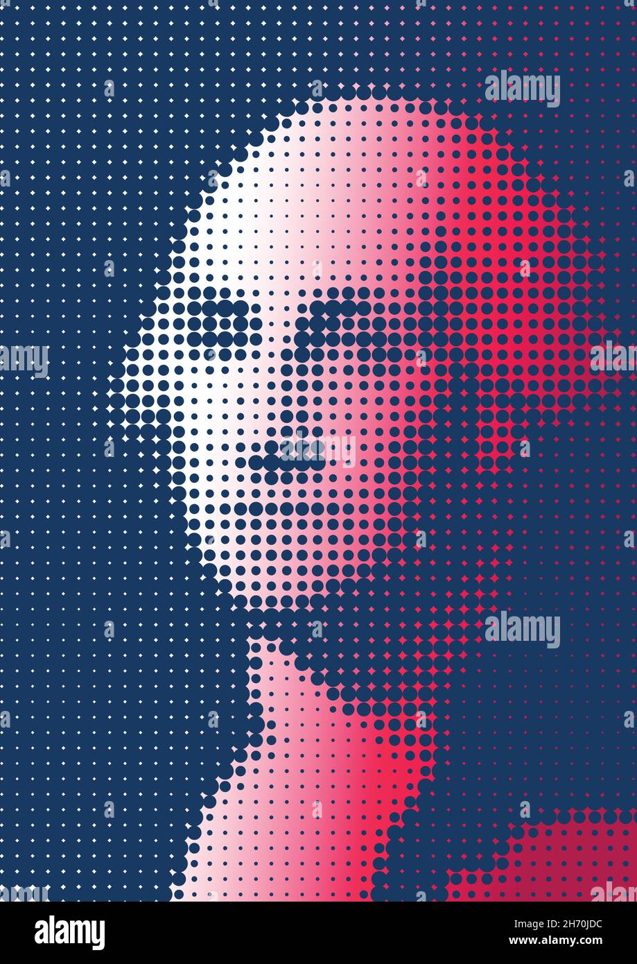 Graphic elaboration of the portrait of George Washington, first ...