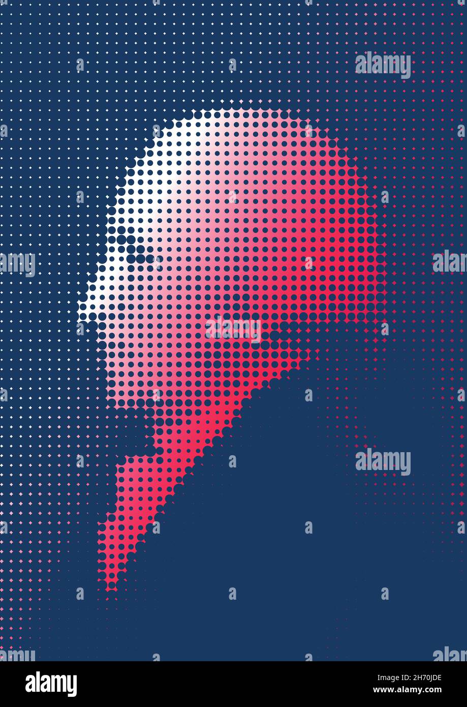 Graphic elaboration of the portrait of George Washington, first ...