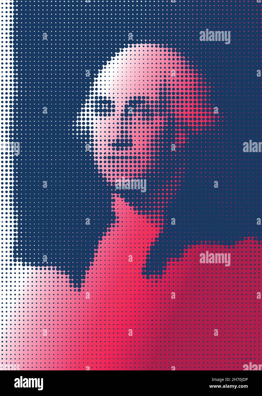 Graphic elaboration of the portrait of George Washington, first ...
