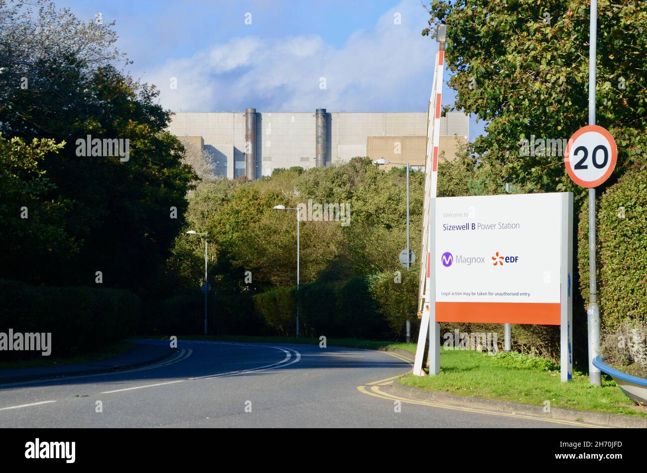 the entrance to sizewell b power station suffolk england UK Stock Photo ...