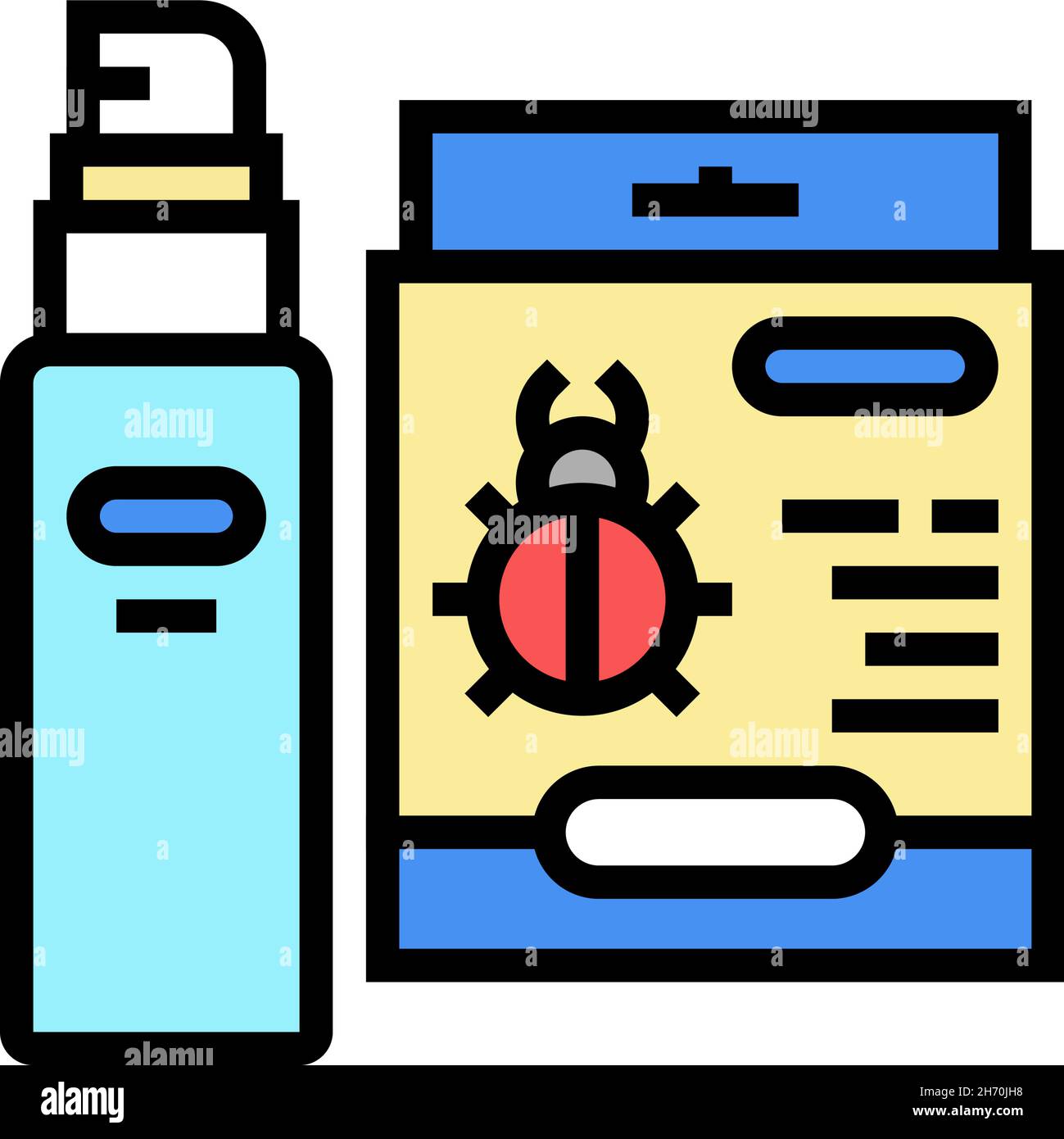 bug spray color icon vector illustration Stock Vector Image & Art - Alamy