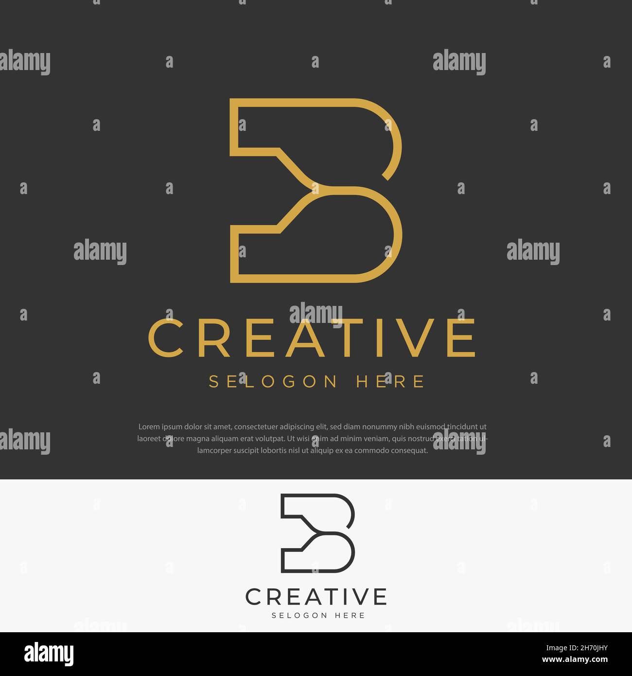 Premium B vector logo luxury company logotype design vector line art ...