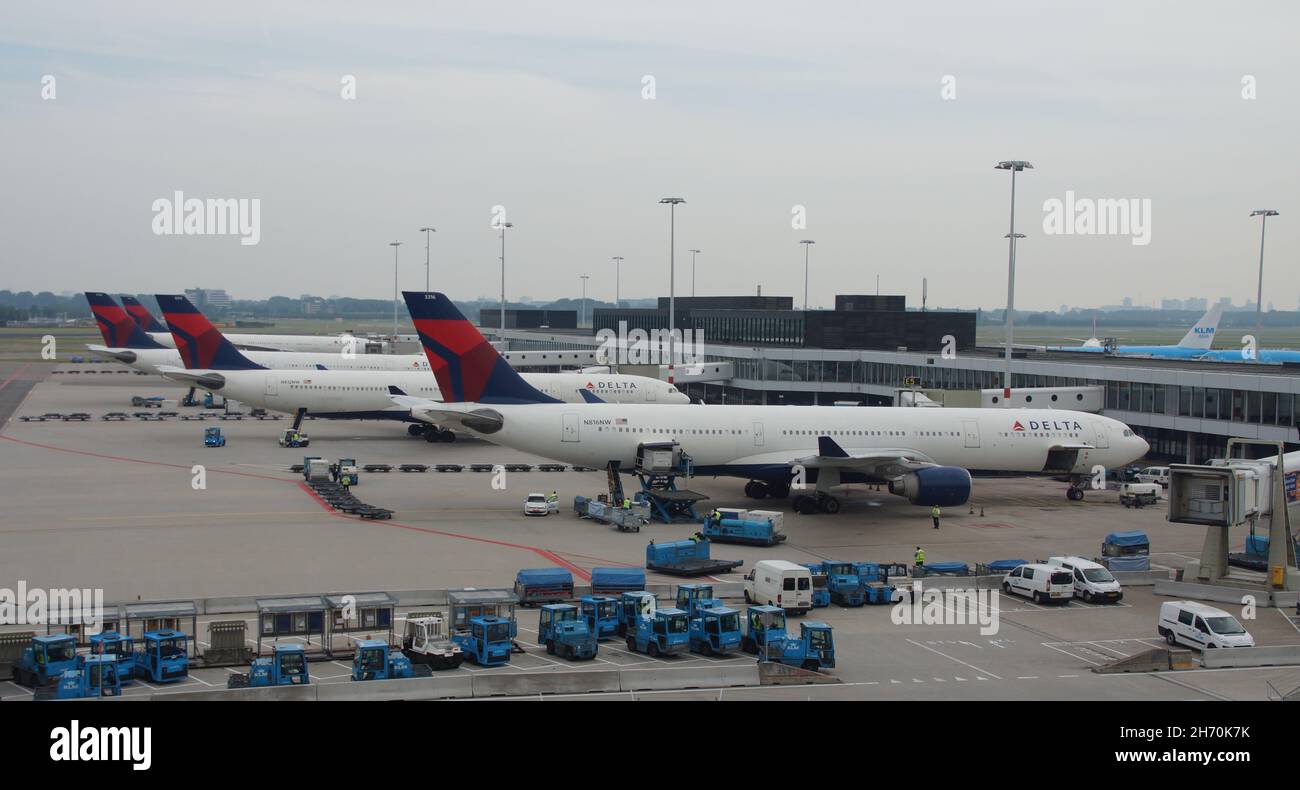 SCHIPHOL, NETHERLANDS - Aug 25, 2013: The Netherlands Airport Schiphol ...