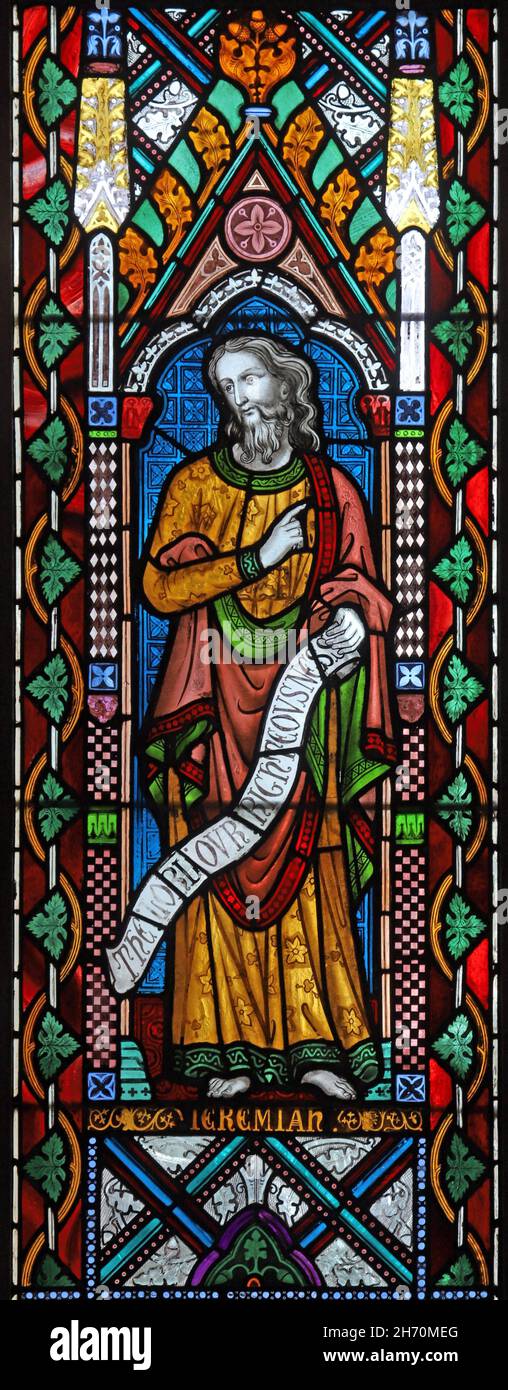 A stained glass window by Frederick Preedy depicting The Prophet ...