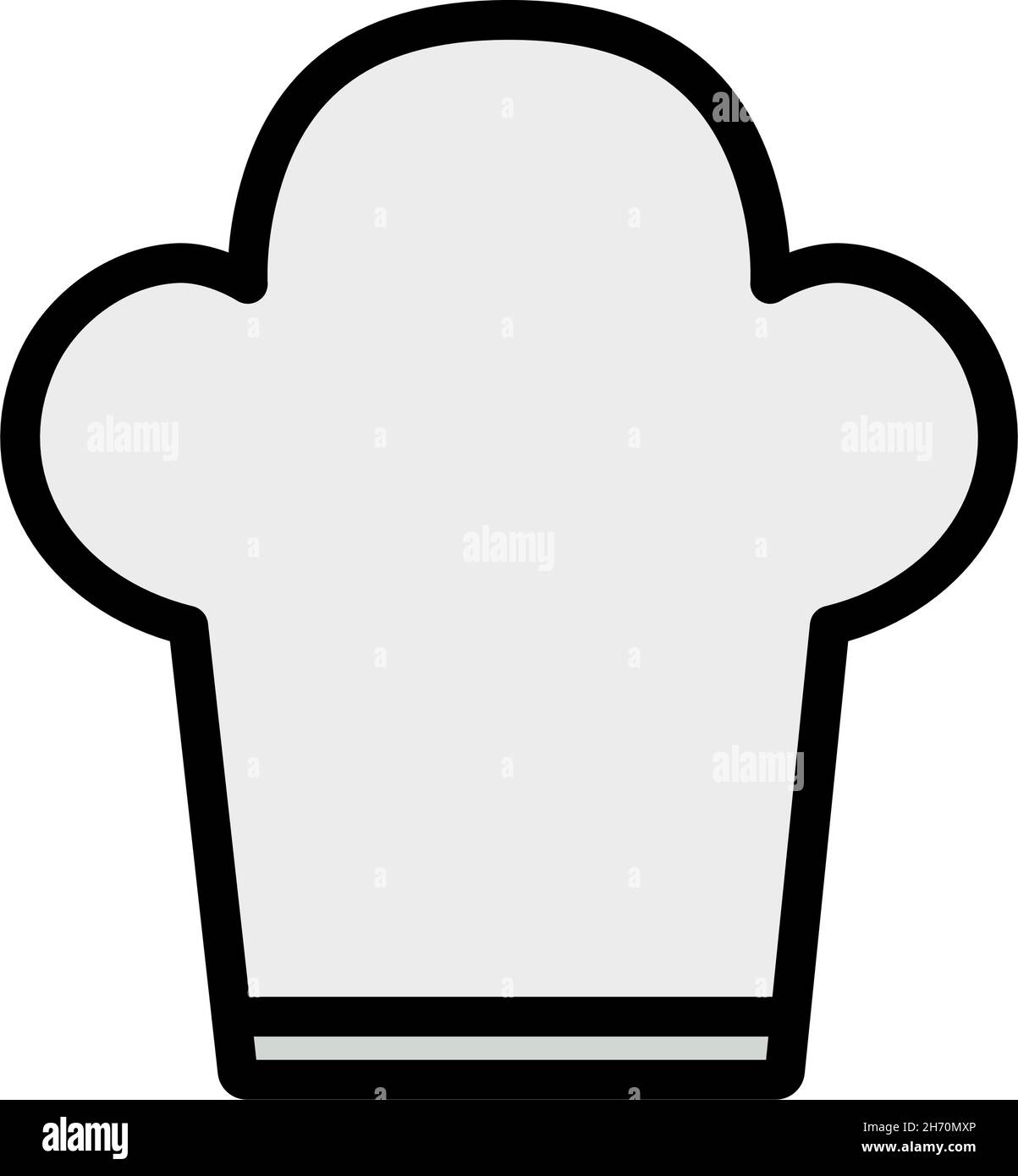 Icon Of Chief Cap. Editable Bold Outline With Color Fill Design. Vector ...