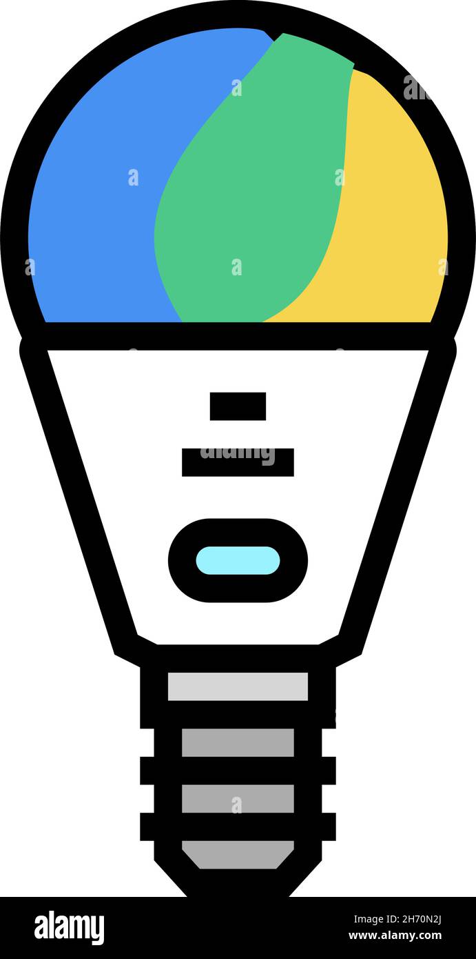 smart light bulb color icon vector illustration Stock Vector Image ...