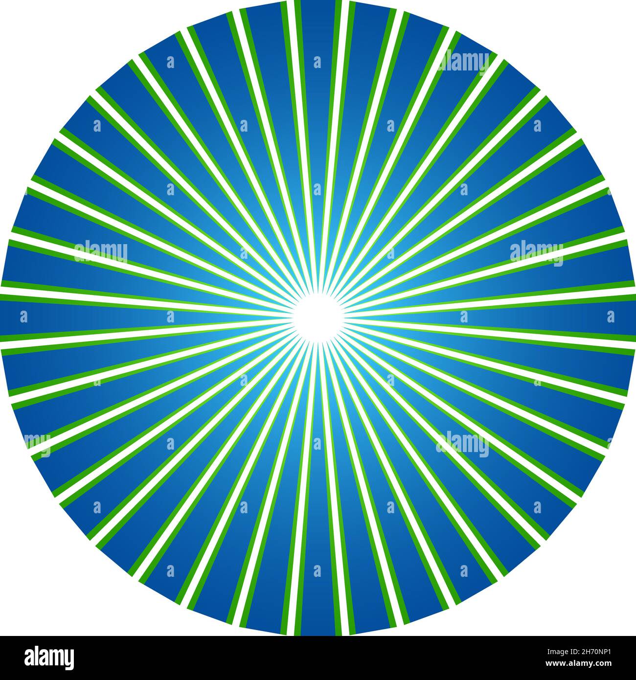 Abstract circle with overlapping spokes geometric design element ...