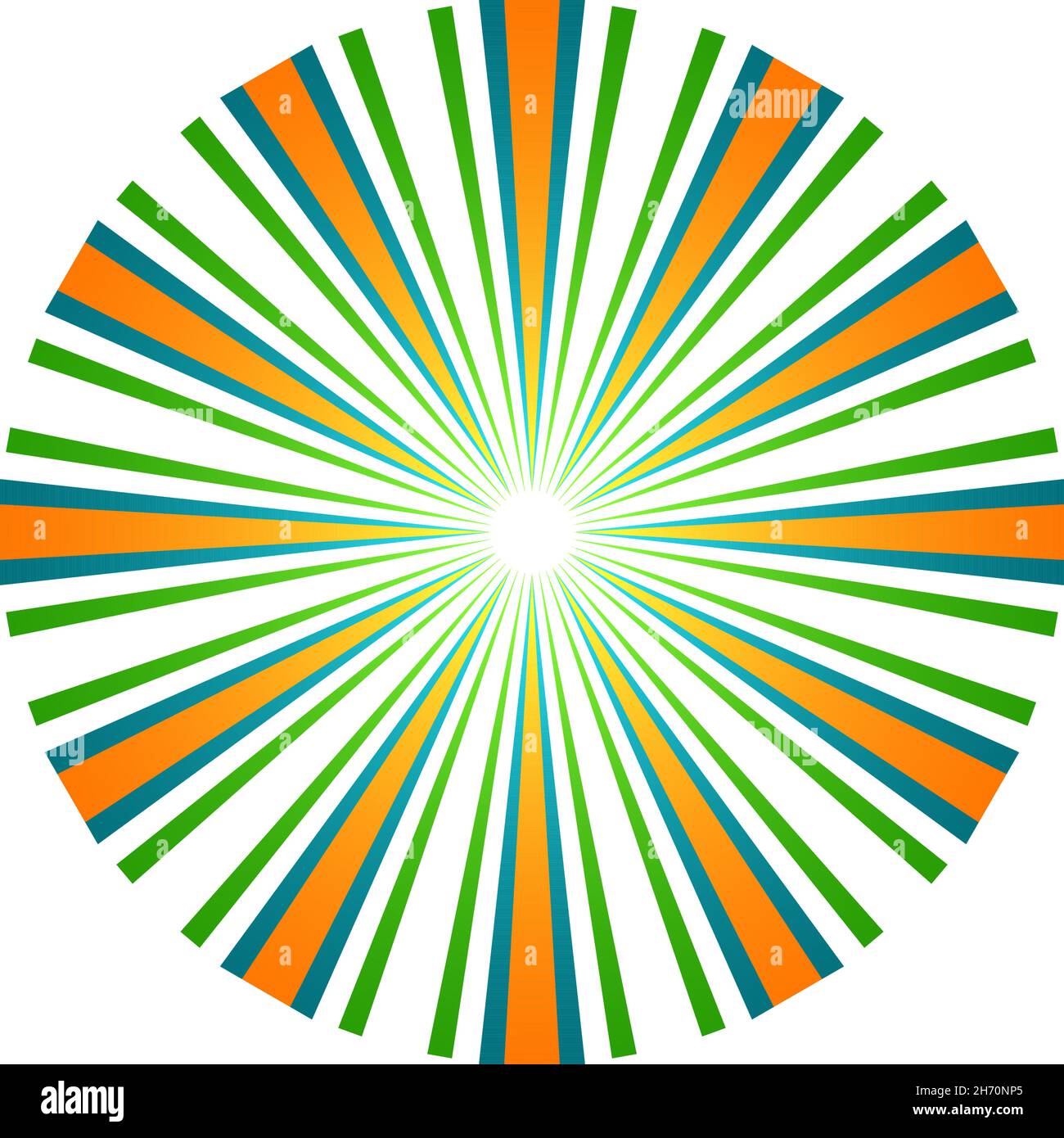 Abstract Circle With Overlapping Spokes Geometric Design Element Circular Radial Radiating