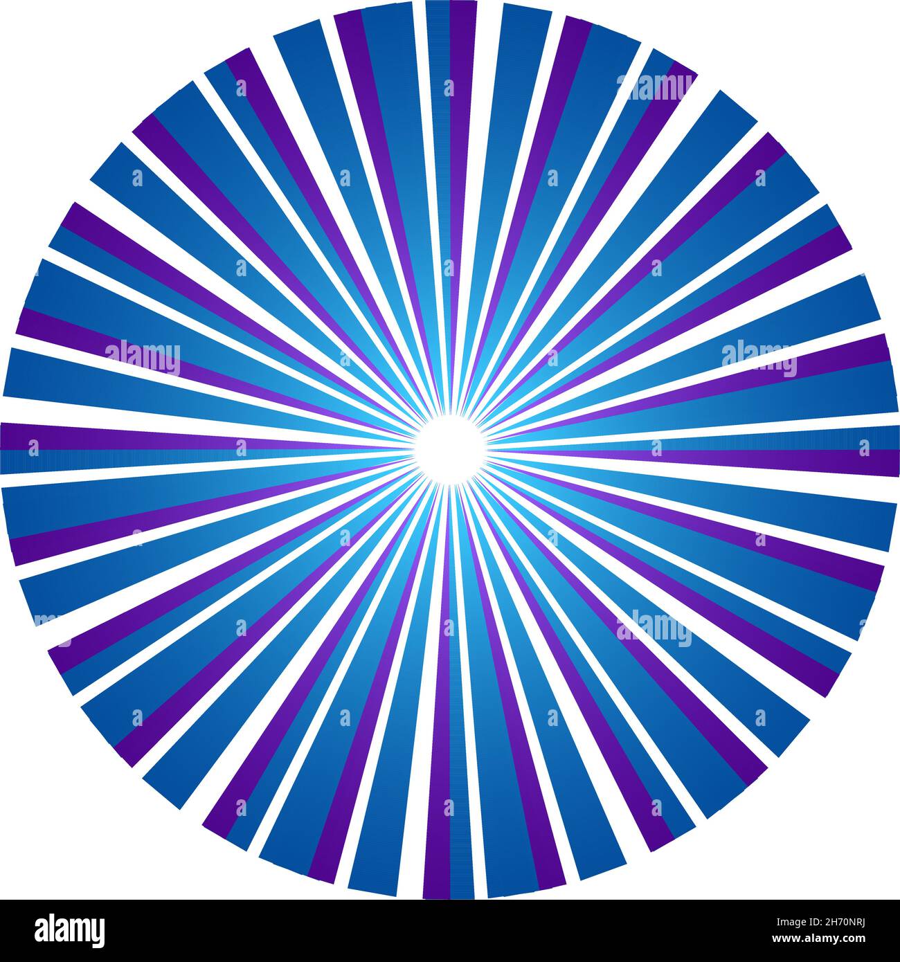 Abstract circle with overlapping spokes geometric design element ...