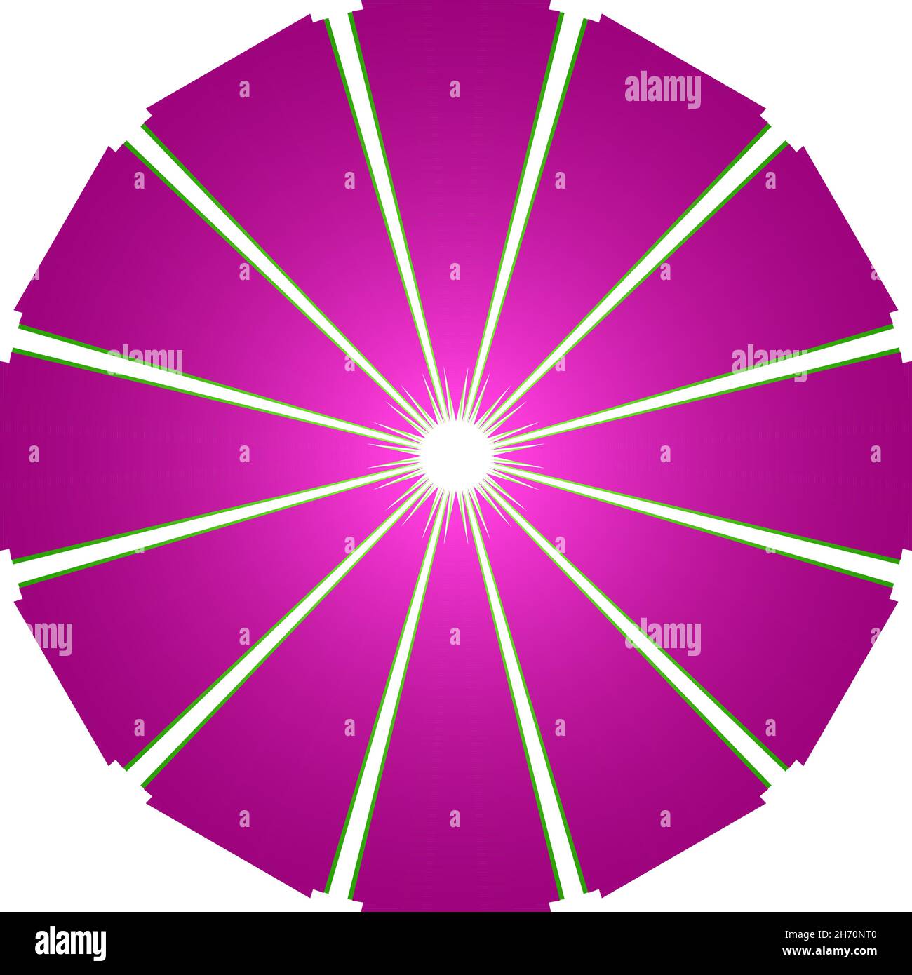 Abstract circle with overlapping spokes geometric design element ...