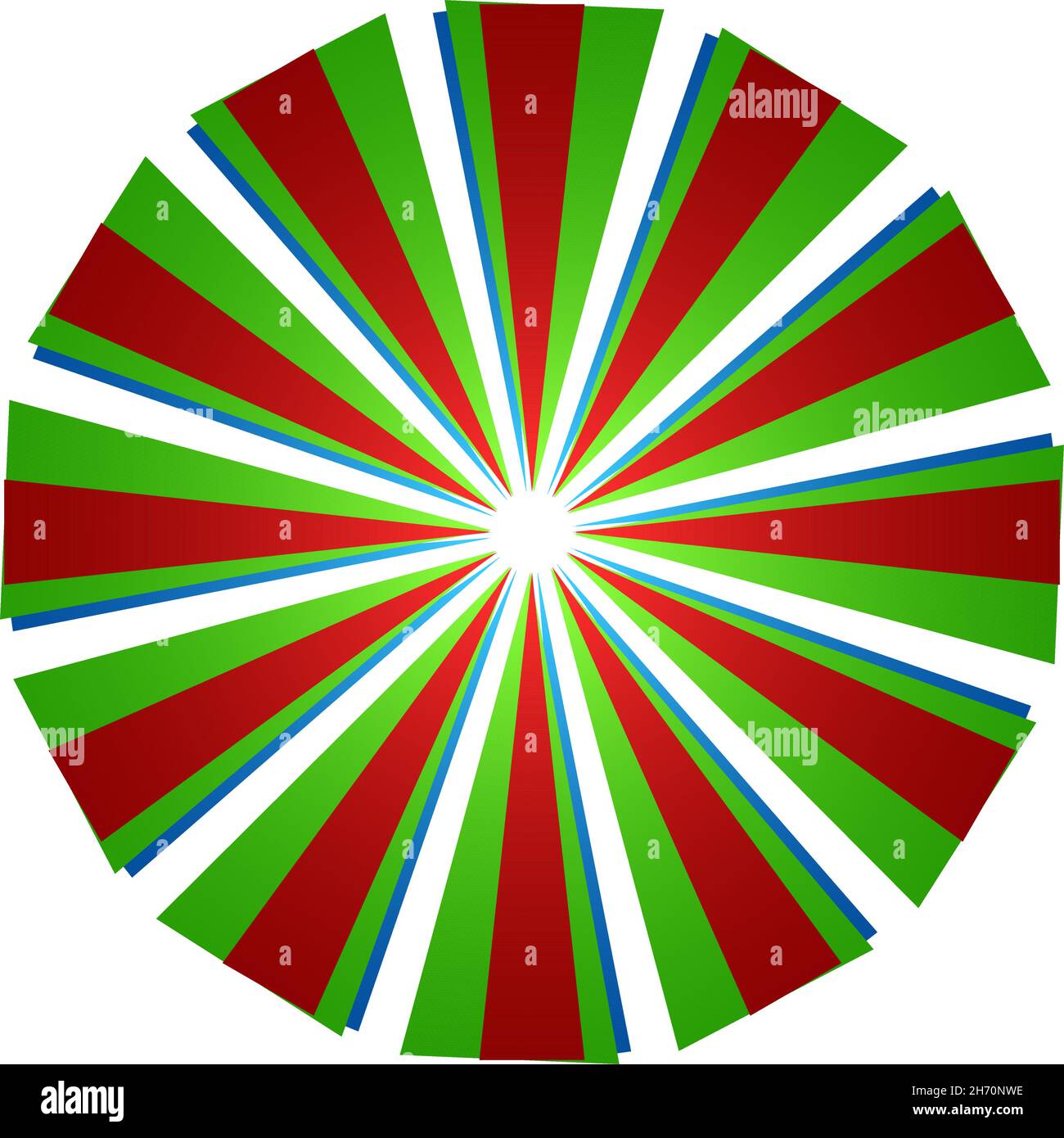 Abstract circle with overlapping spokes geometric design element ...