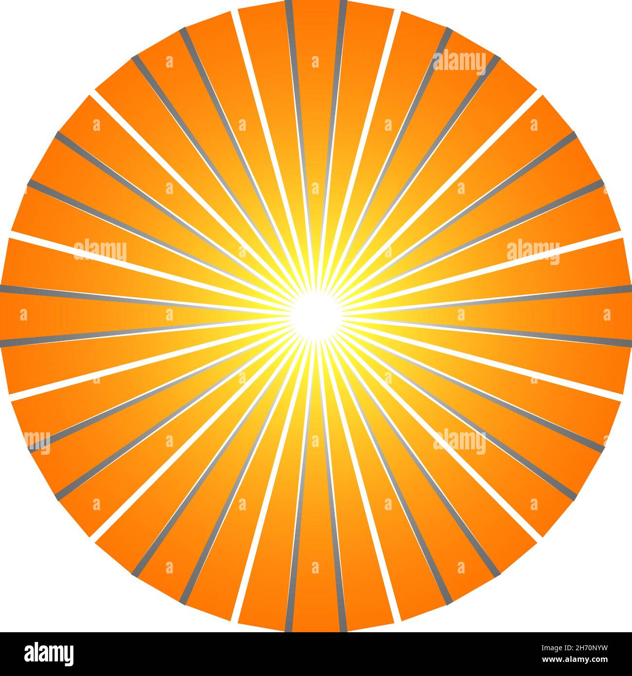 Abstract circle with overlapping spokes geometric design element ...