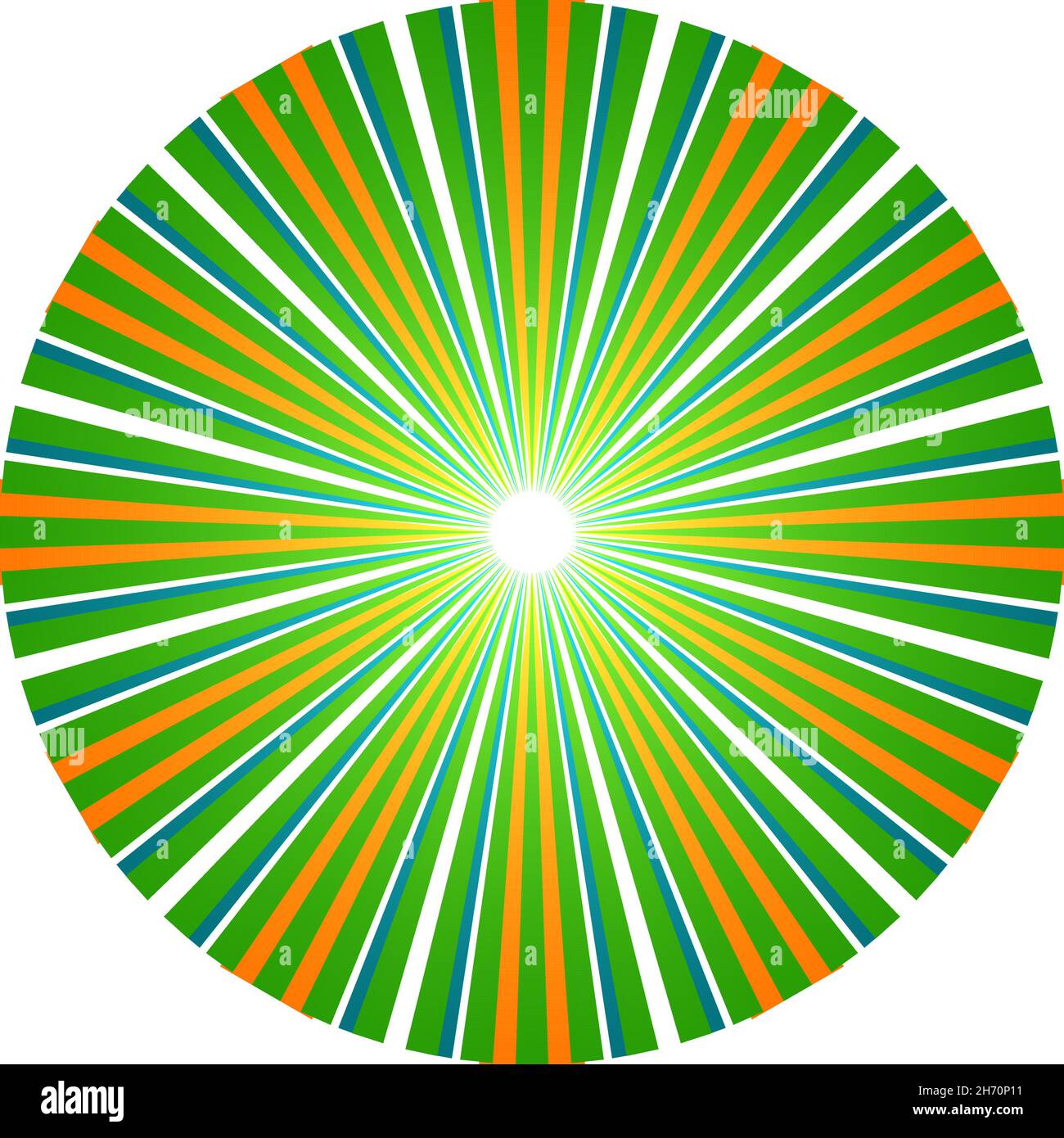 Abstract circle with overlapping spokes geometric design element ...