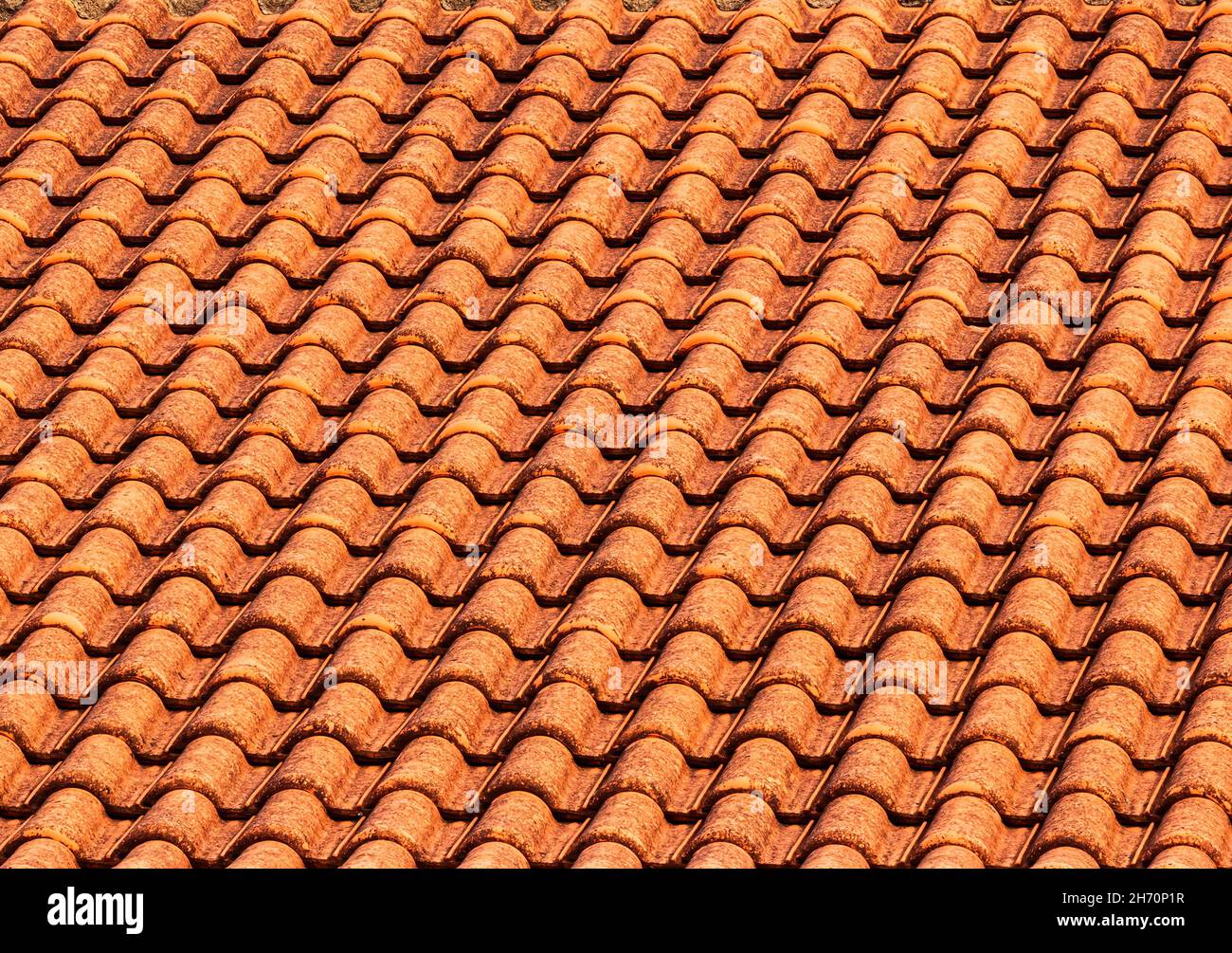 Texture of red clay roof tiles. Abstract background for design Stock ...