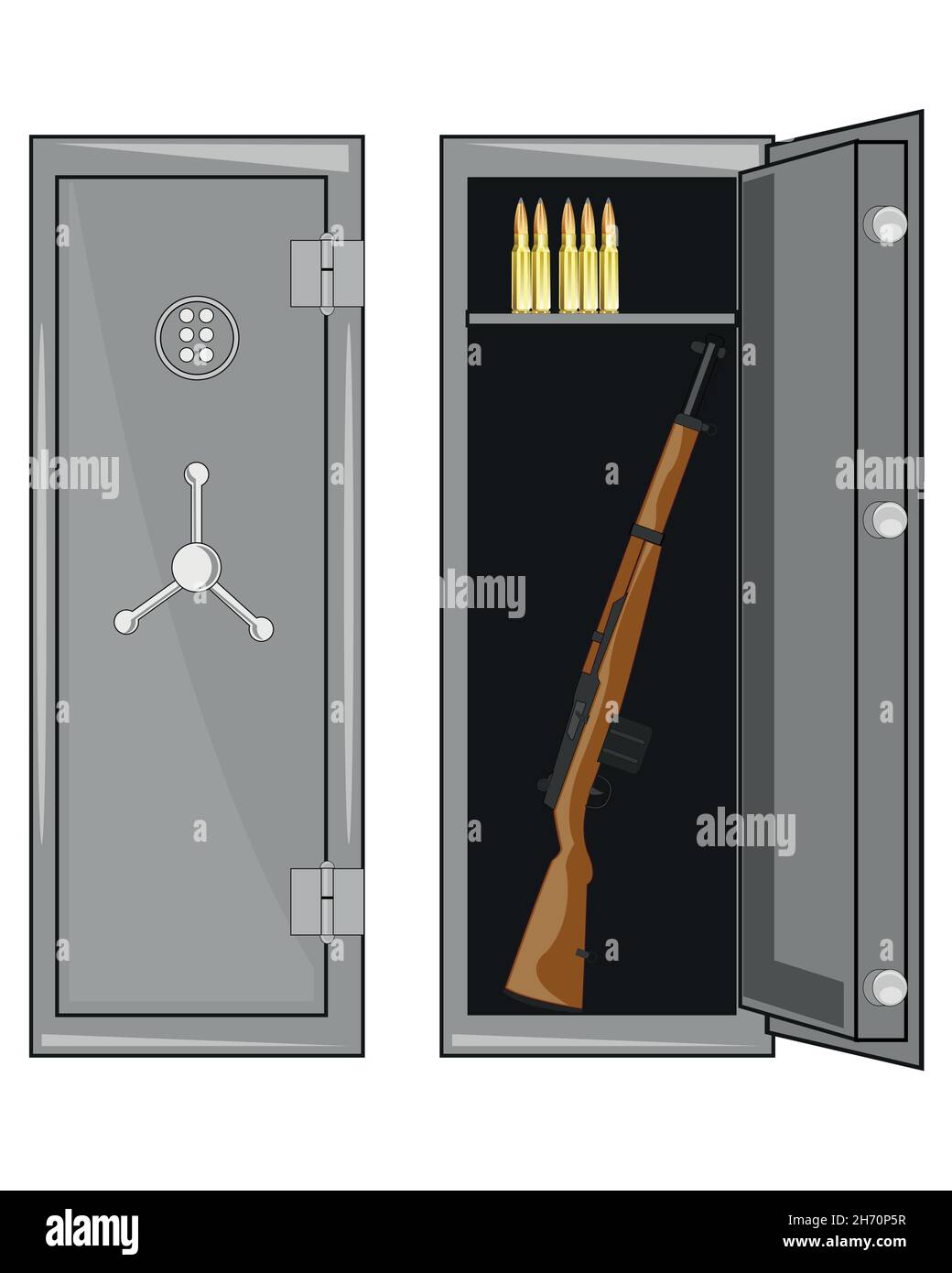 Open gun safe Cut Out Stock Images & Pictures - Alamy