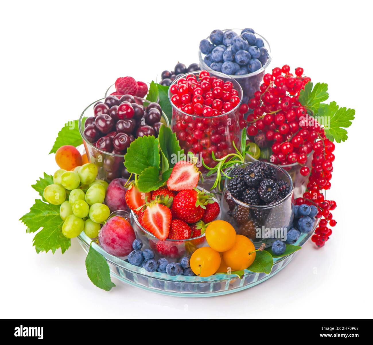 berry mix isolated on a white background Stock Photo - Alamy