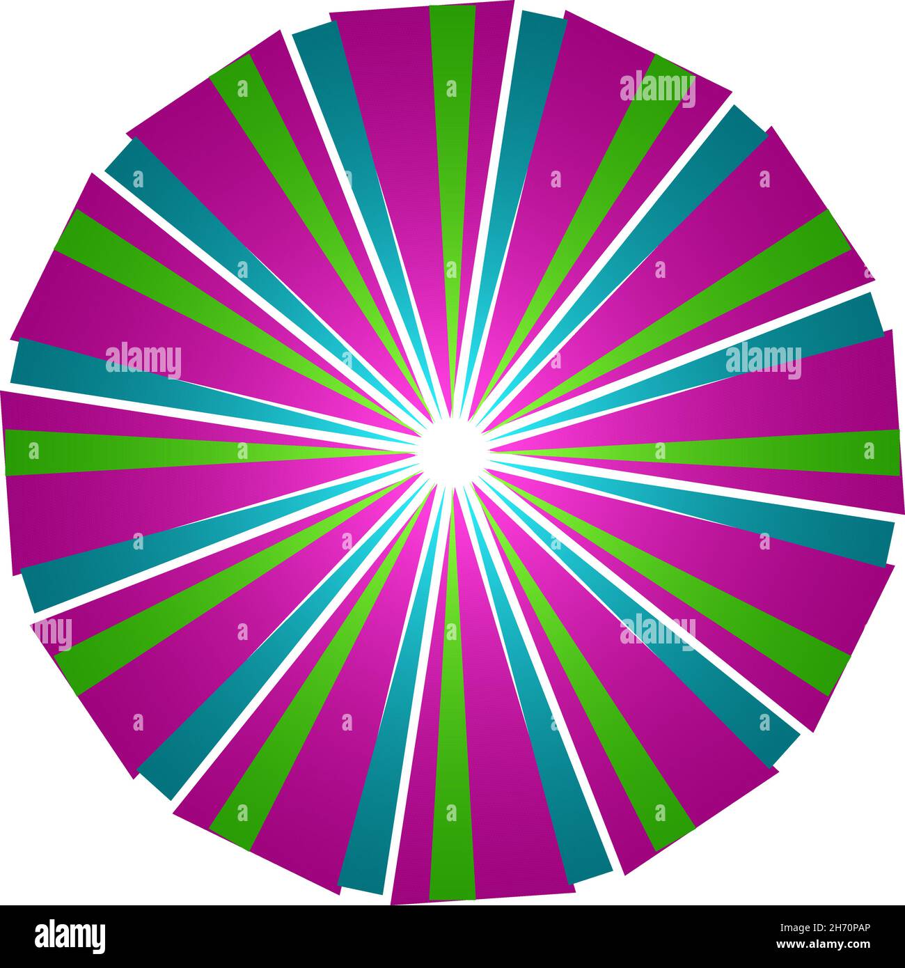 Abstract circle with overlapping spokes geometric design element ...