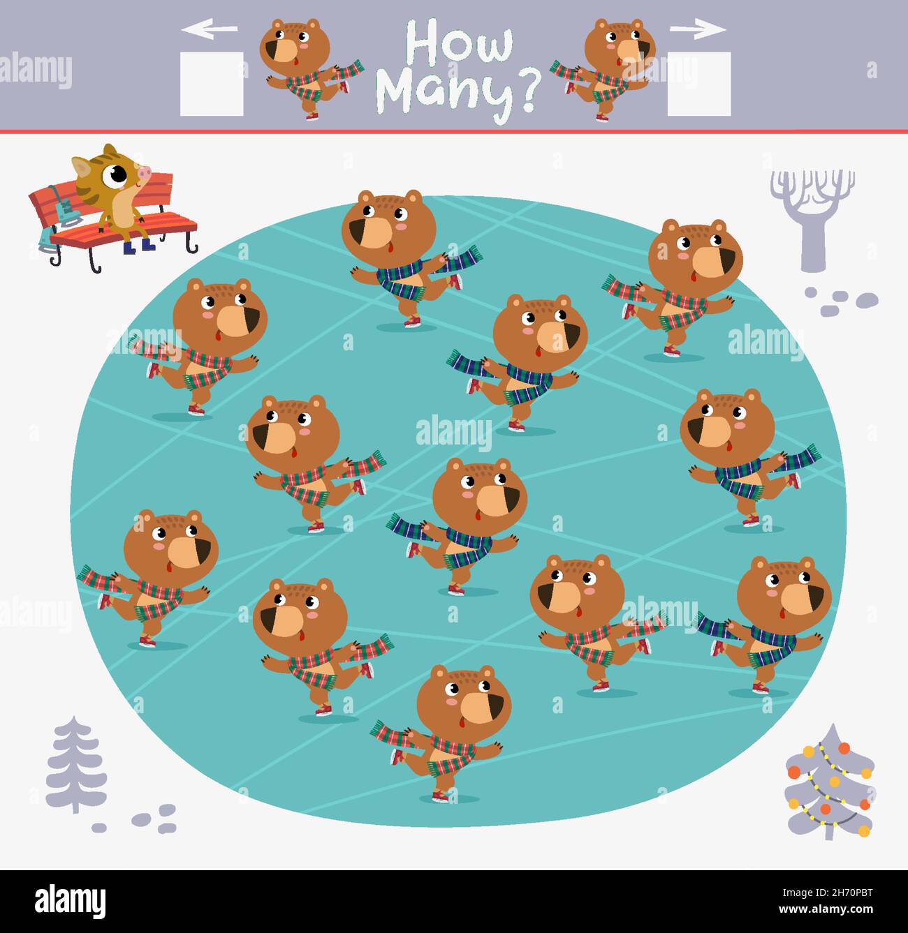 Cartoon Vector Illustration of Education Counting Game for Preschool ...