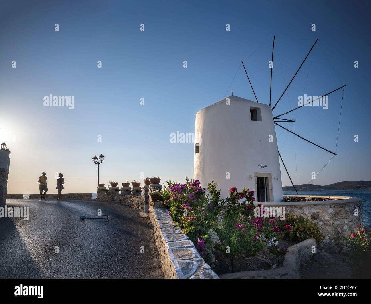 The Traditional Windmills of Paros: The traditionally whitewashed ...
