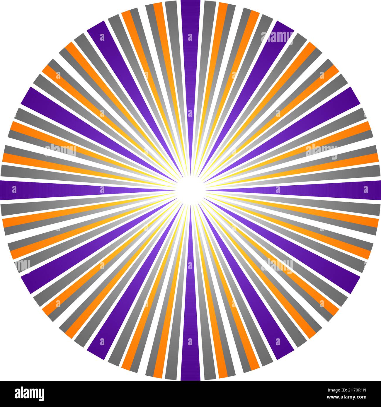 Abstract circle with overlapping spokes geometric design element ...