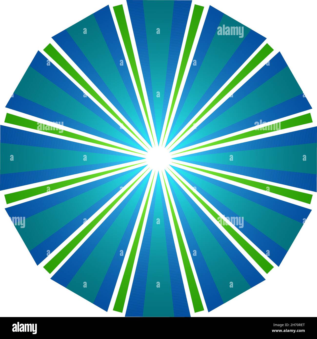 Abstract circle with overlapping spokes geometric design element ...