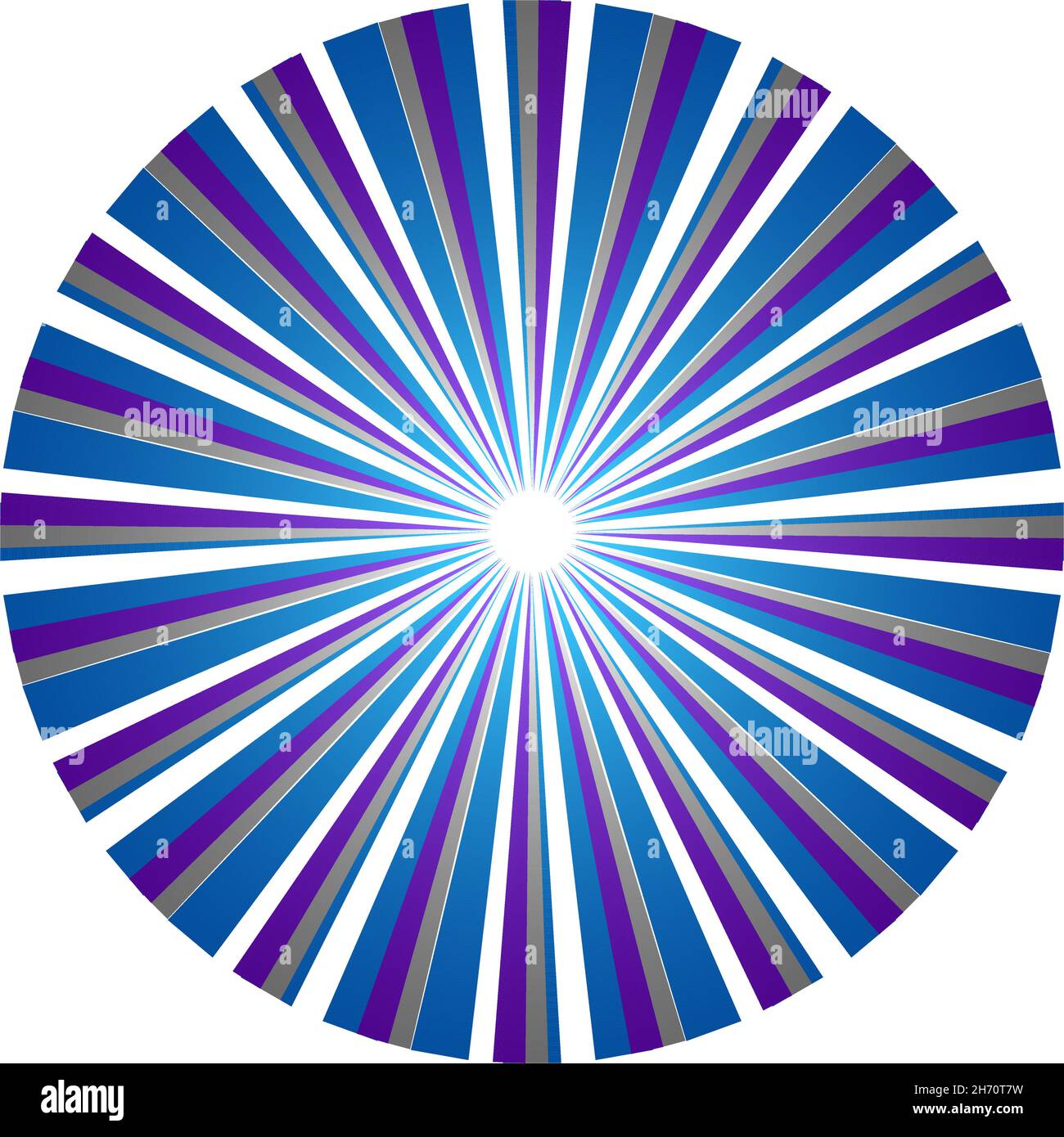 Abstract circle with overlapping spokes geometric design element ...