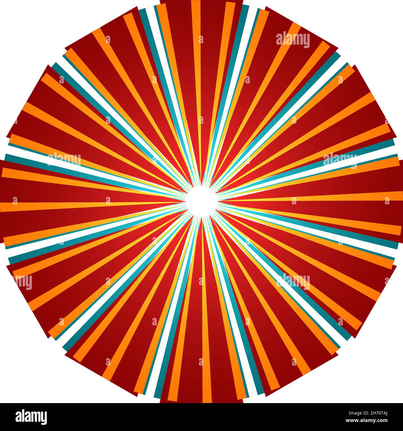 Abstract circle with overlapping spokes geometric design element ...