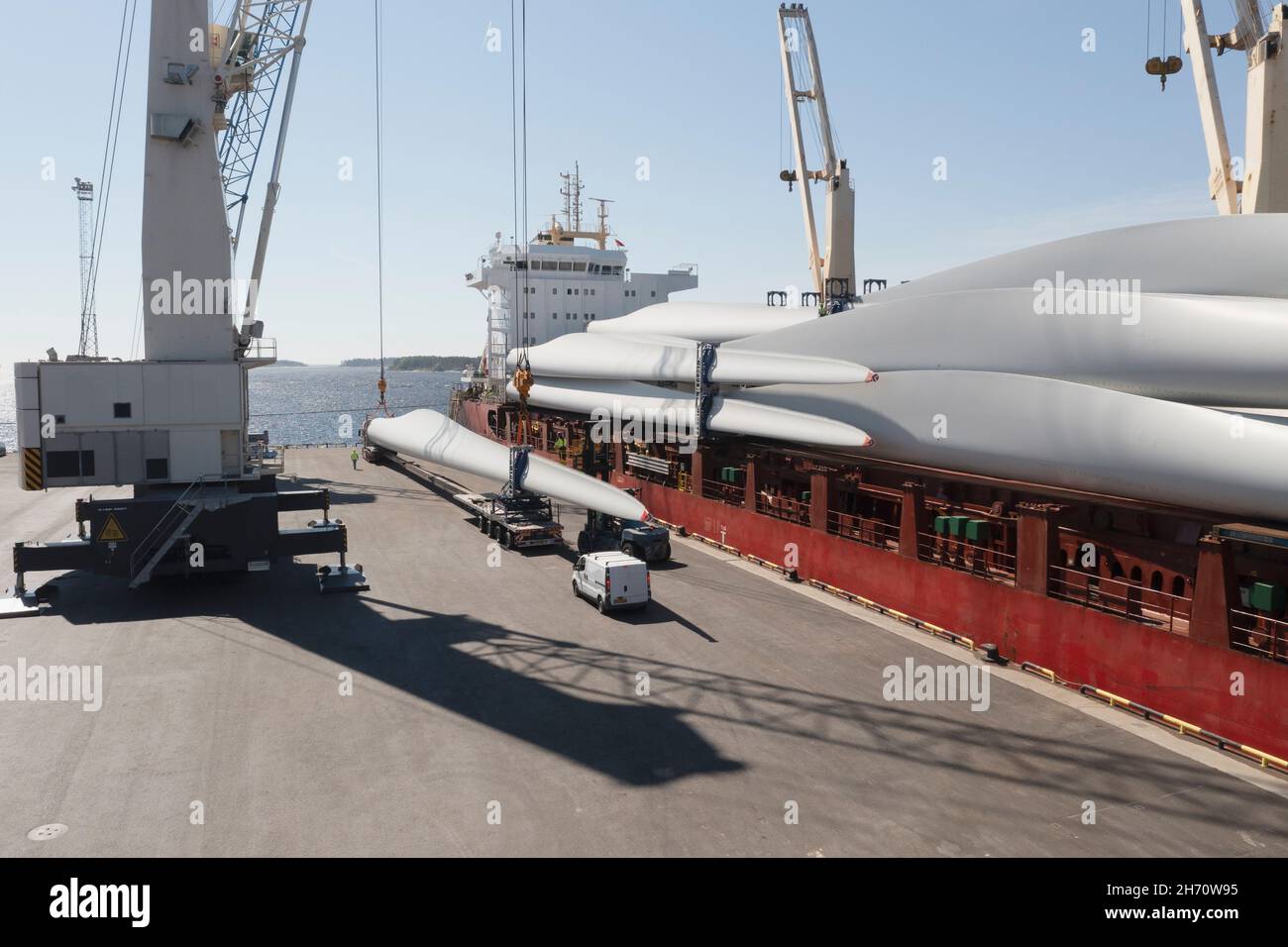Harbour with cargo ship hi-res stock photography and images - Alamy